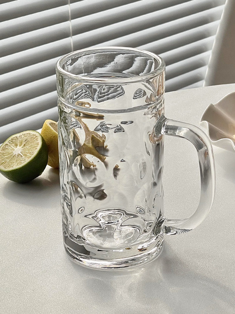 Half Space 1L Creative Glass Cup - Fruit Tea, Juice, Water Mug