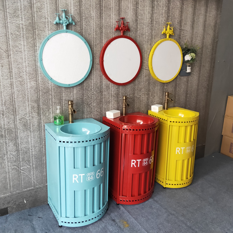 Lavabo en fer forgé de style industriel personnalité créative lavabo ...