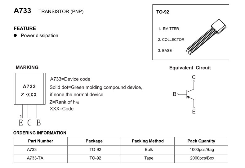 Power Transistor 2SC945 C1815 C828A 2SA733 A1015 Plug-in TO92 NPN/PNP ...