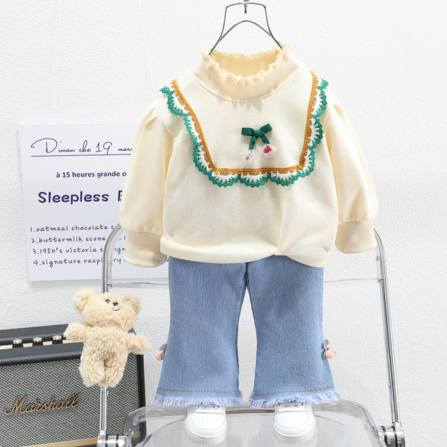 Girls' autumn clothing set, children's fashionable children's clothing ...