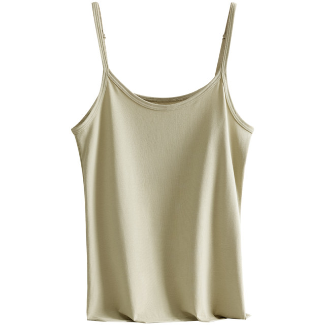 Pure Cotton Thin Camisole Simple Inner Bottoming Top Women's Close ...