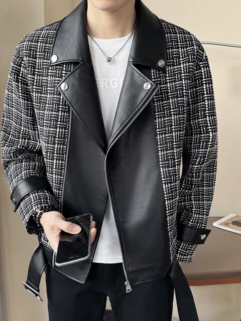 High-End Jacket Men's Spring New Handsome Short Style 2025 Thin Pu ...