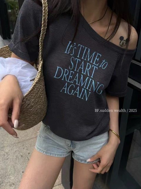 Thirteen Lines Women's Clothing 2025 Summer New Design Slightly Slanted ...