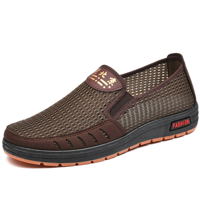 New tendon bottom old Beijing men's shoes, mesh shoes, breathable ...