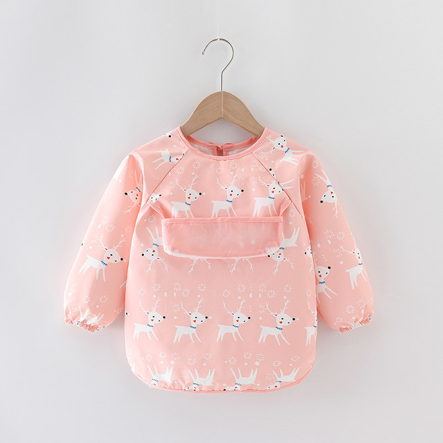 Outer wear baby children's smock, girl baby eating bib, boy baby ...