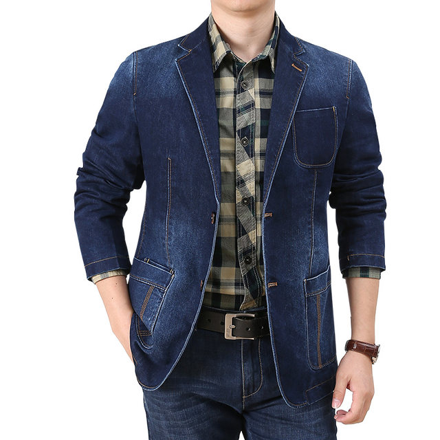 New suit collar jacket men's spring and autumn casual slim fashion ...