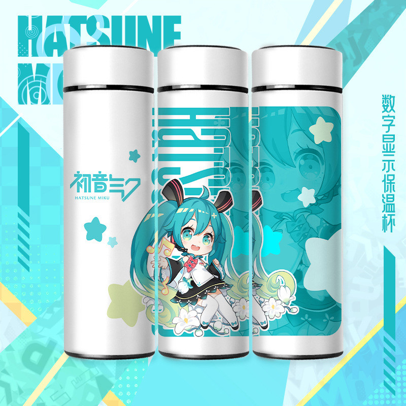 Hatsune Miku Cartoon Thermos Cup - Student Water Cup for Warmth