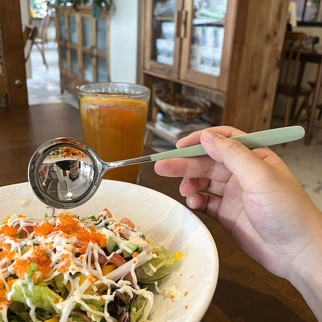 Cream style deep mouth round spoon food grade 304 stainless steel spoon ...