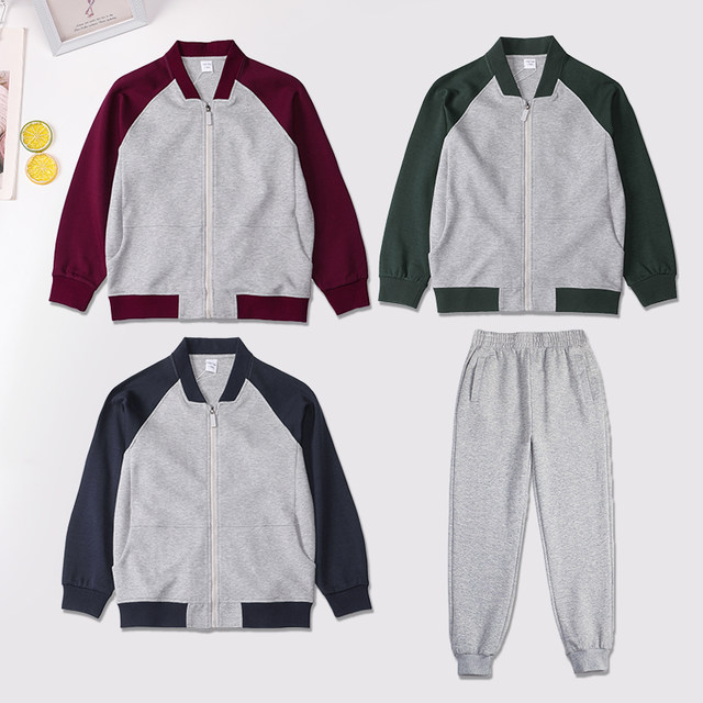 Primary school uniform suit spring and autumn British style baseball ...