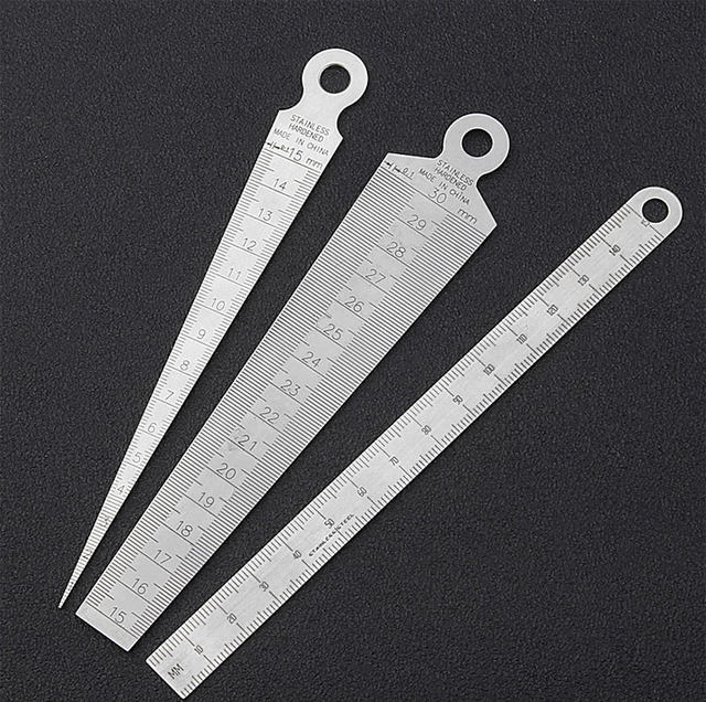 Stainless steel gap ruler conical ruler wedge feeler ruler triangular ...
