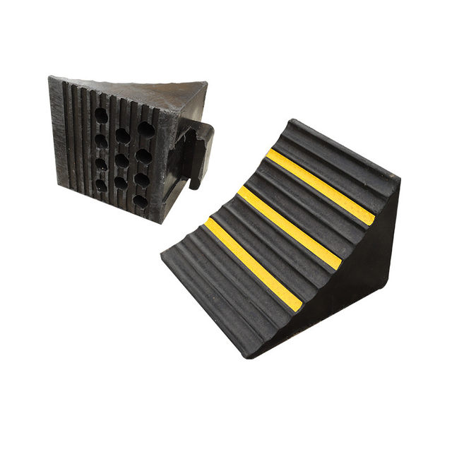 Large vehicle rubber tire anti-skid pad truck triangle wood parking ...