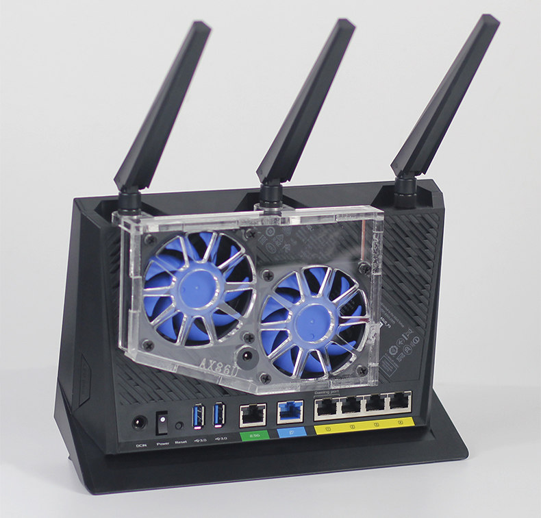 Asus RT-AX86U Router With Cooling Fan - WiFi 6 Radiator Fan | Mute ...