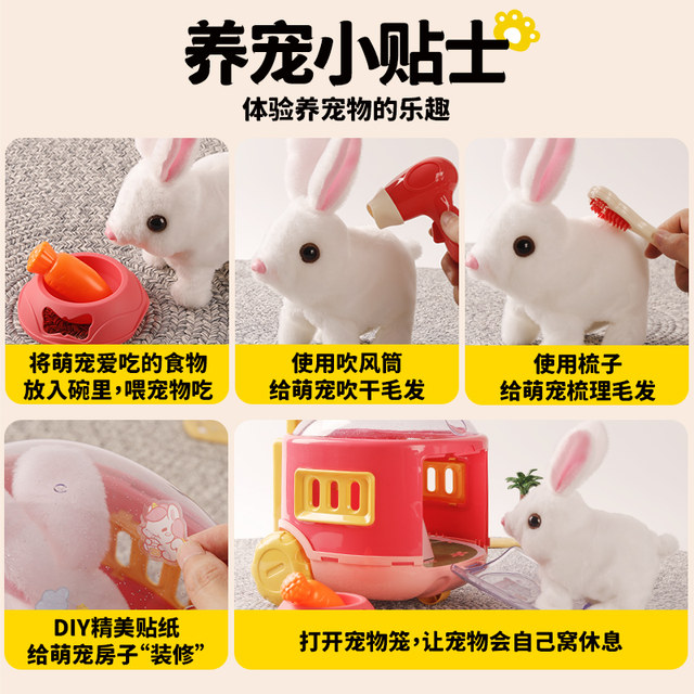 Children's Toy Cute Pet Trolley Doll Doll Push Box 1-3 Years Old Baby ...