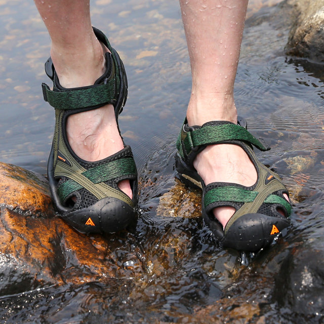 Haitu wading shoes men's river-tracing shoes summer breathable quick ...