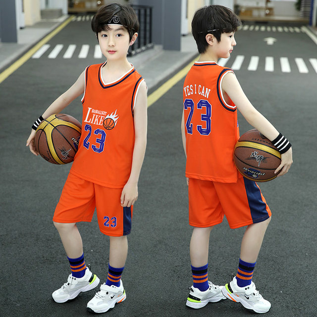 Boys basketball uniform suit summer thin 2024 new medium and large ...