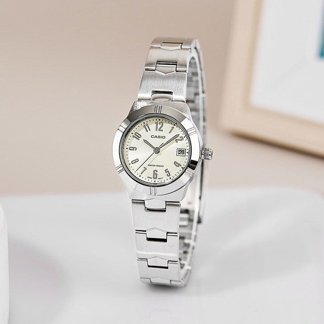 Casio Casio Watch Female Student Cherry Blossom Metal Simple Pointer ...