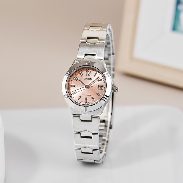 Casio Casio Watch Female Student Cherry Blossom Metal Simple Pointer ...