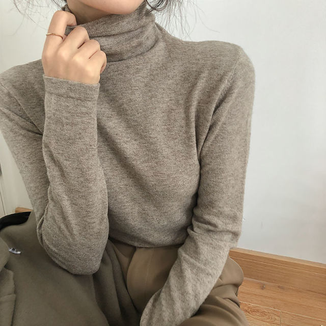 Autumn and winter turtleneck sweater female slim autumn 2023 new soft ...