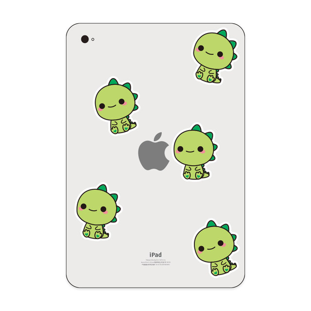 Five dinosaur cartoon mobile phone tablet stickers cute laptop hand ...