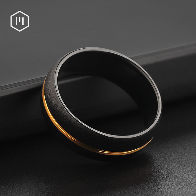 MOKANI tungsten gold index in the middle finger men's medium finger ...