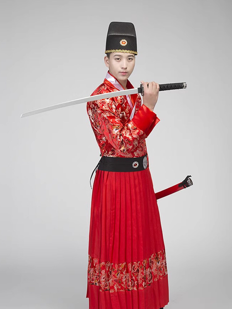 Yan kou Hanfu Men's Ancient General Costume - Jinyi Guard Battle Robe