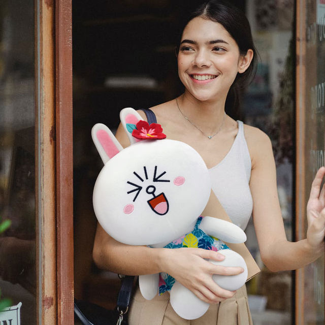 Changyi linefriends Hawaii Brown Bear Sally children's plush toy jungle doll girls gift