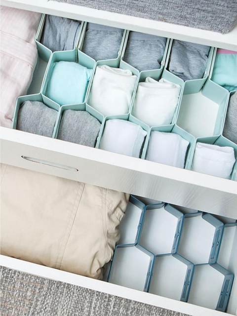 Drawer storage partition plate piece underwear socks separate household ...