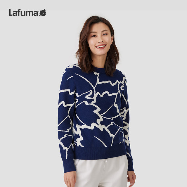 French lafuma Lefeng Leaf Outdoor Autumn and Winter Flower Wool Knit ...