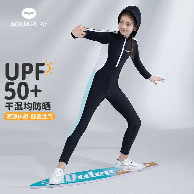 Aquaplay Anbo Children's Winter Swiming Swimsuit Girls Long Sleeve ...