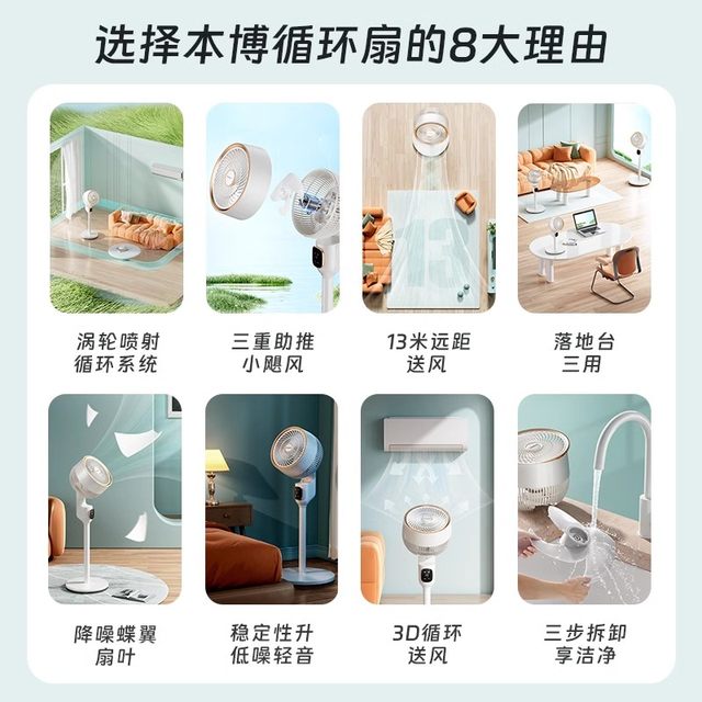 German Benbo air circulation fan electric fan household silent small ...