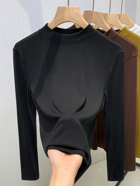 Basewear for women's inner wear high-end solid color simple slim top ...
