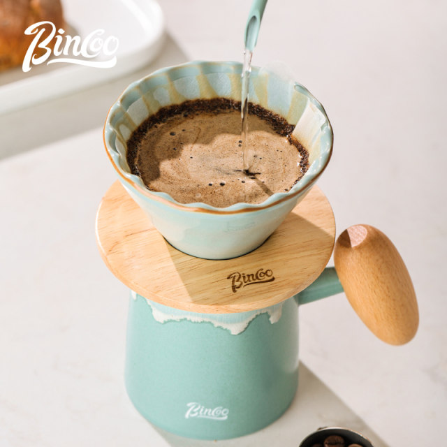 bincoo hand brewed coffee pot set ceramic filter cup sharing pot hand ...