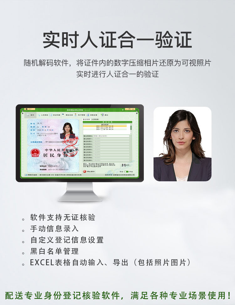 Jinglun Electronics IDR210 second and third generation ID card reader ...