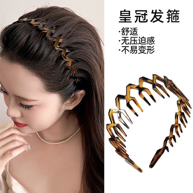 Broken hair sorting artifact big wave hairband women's toothed comb non ...