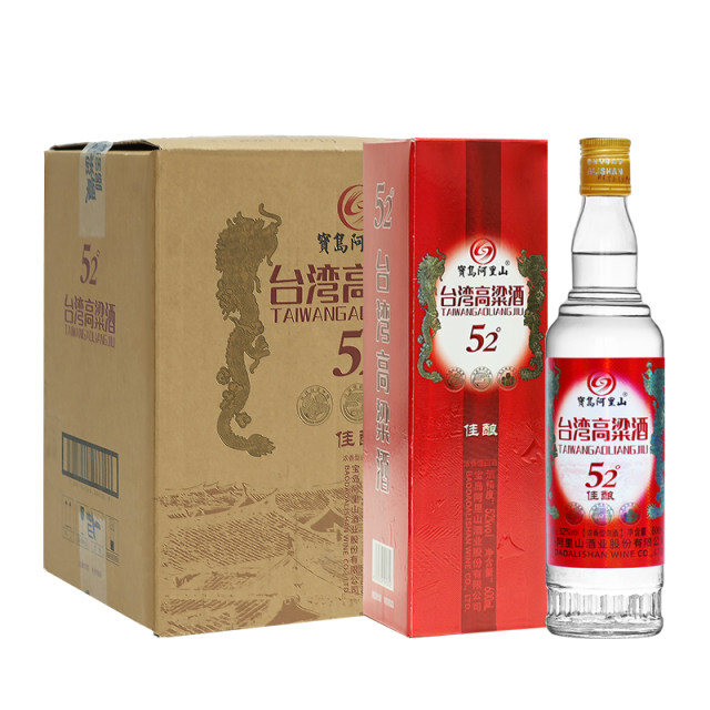 Baodao Alishan Sorghum Liquor 52% Liquor Full Box Shot Six Bottles Pure Grain Wine Wine Boxed ...