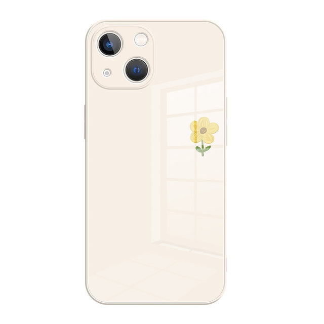 Apple 14promax mobile phone case new 16 simple yellow iphone13 niche ...