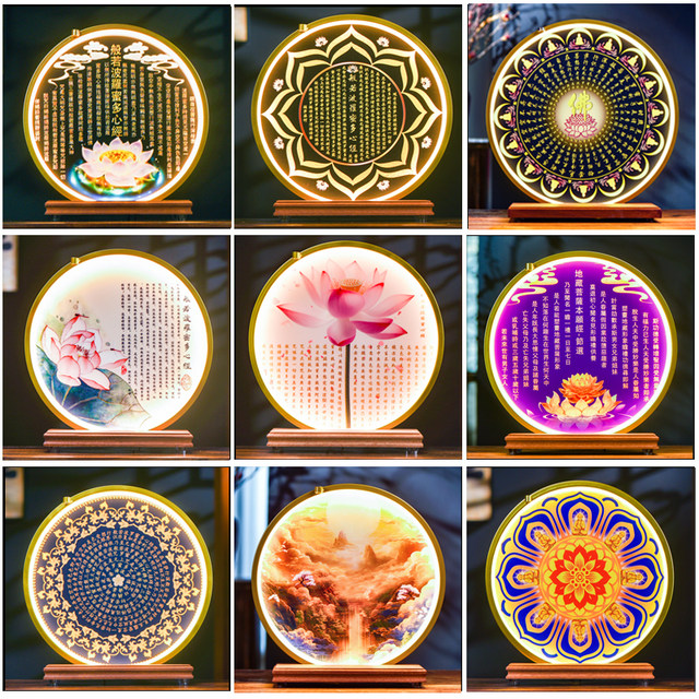 Guanyin Buddha statue backlight home use Buddhist temple divine ...