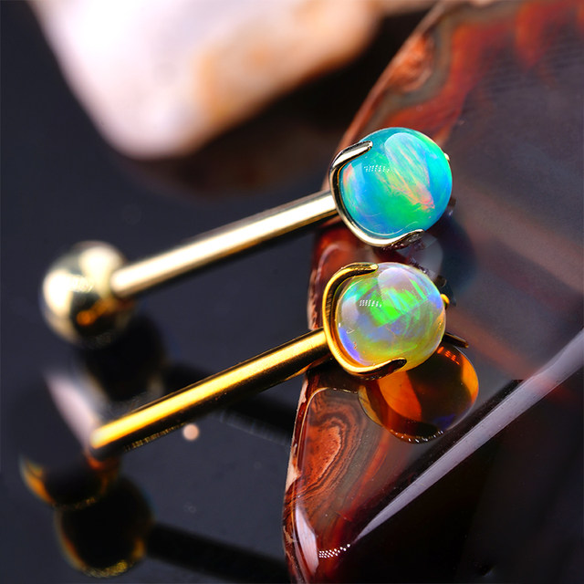 rockboil jelly opal tongue nail F136 titanium alloy flashing aurora ...