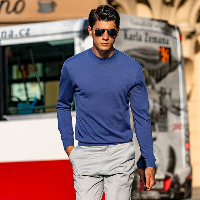 Tong Dawei's same style MrBu pullover woolen sweater for men in autumn ...