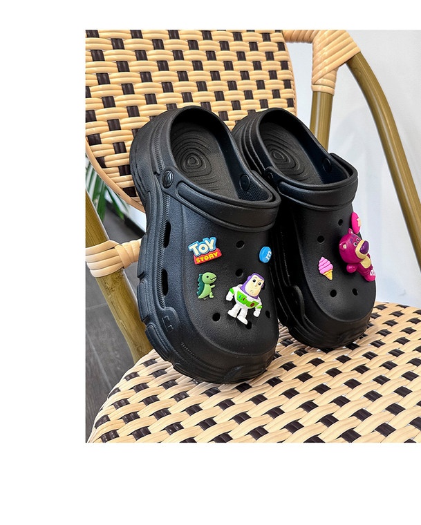 Thick-soled Croc Shoes Women's Summer Outerwear 2024 New Seaside Beach ...