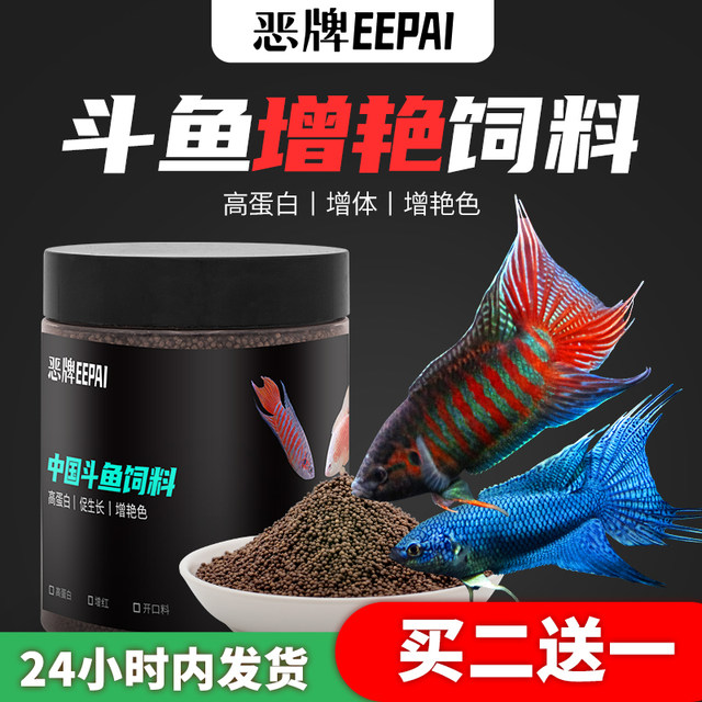 Chinese fighting fish feed small grain red fish food goldfish Manlong ...
