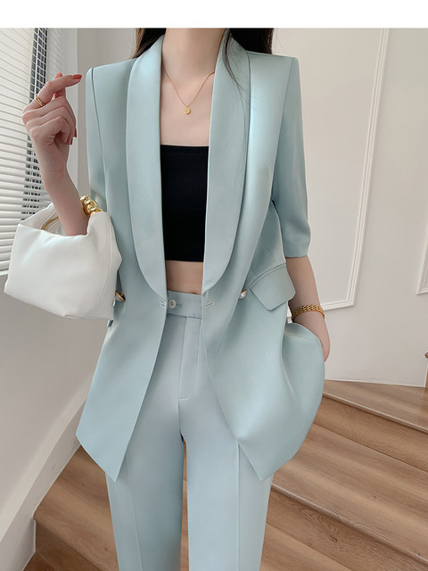 Professional suit temperament goddess style small summer thin short ...