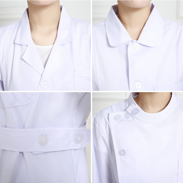 Nurse clothing short-sleeved long-sleeved women's round collar partial ...