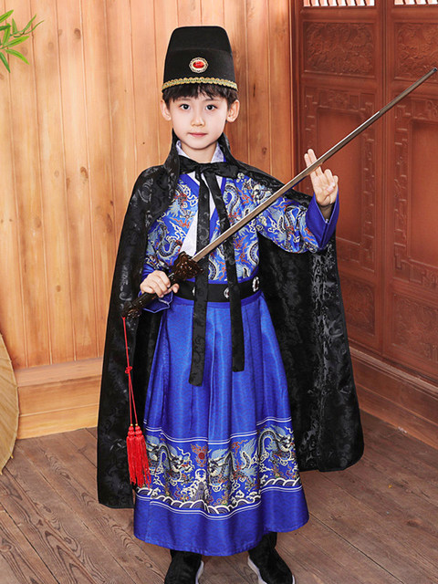 Hanfu boys spring and autumn flying fish clothes Children handsome ...