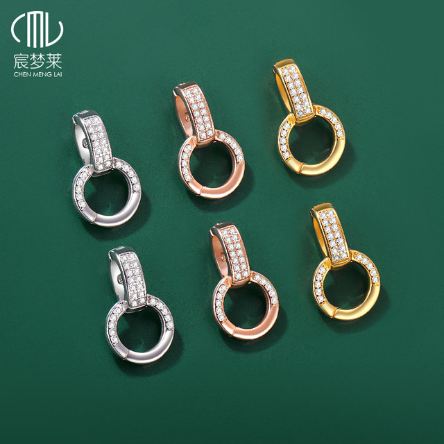 925 sterling silver universal buckle pearl necklace buckle head diy ...