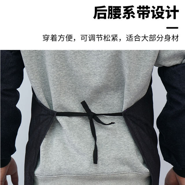 Denim apron men's summer work clothes factory work workshop welder ...