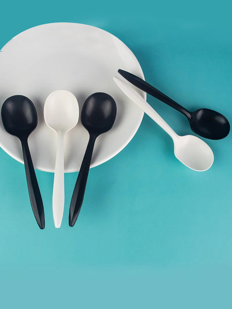 First Green Disposable Cornstarch Spoons - 50 Pack