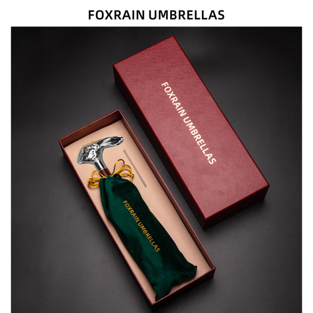 foxrain retro British umbrella men's folding rabbit head aristocratic ...