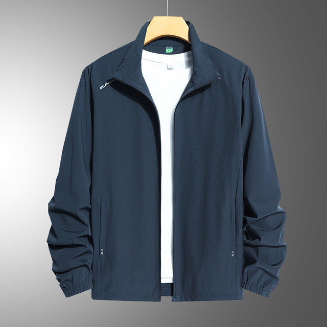 Summer thin ice silk sunscreen clothes men's middle-aged dad summer ...