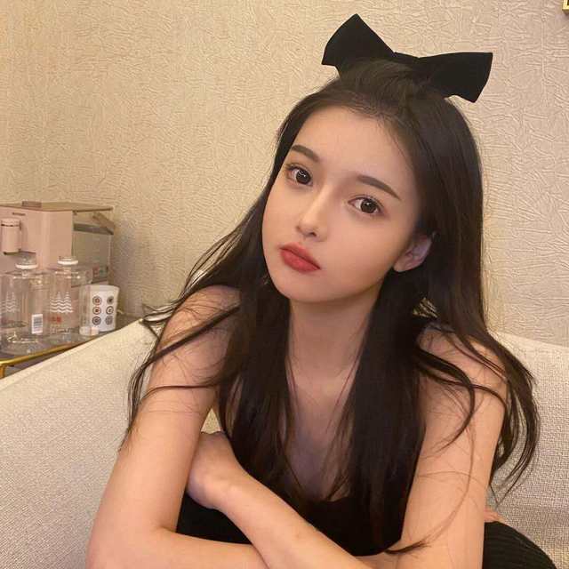 Pan Yurun's same cute bow rabbit ear top clip Korean velvet hair clip ...